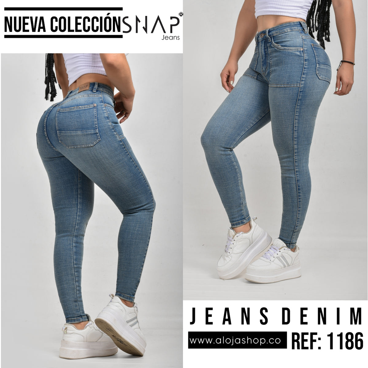 JEANS MUJER SKINNY REF 1186 – SNAP JEANS | Tienda Online